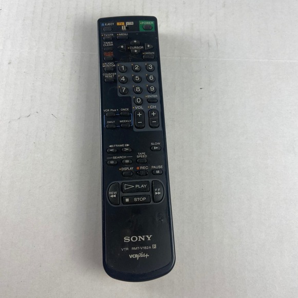 Sony | Other | Sony Vtr Rmtv82a Remote Control Vcr Plus Black Tested ...
